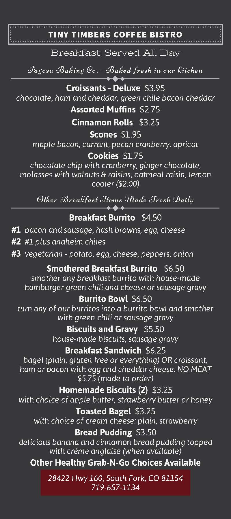 Coffee Bistro – Tiny Timbers Resort