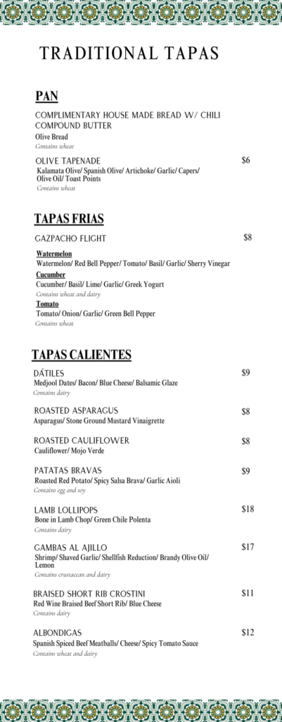 Tapas - Tiny Timbers Resort